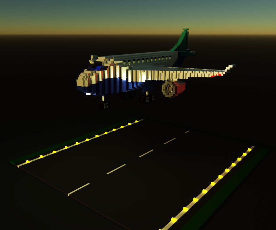 ArtStation - Voxel Airplane | Game Assets