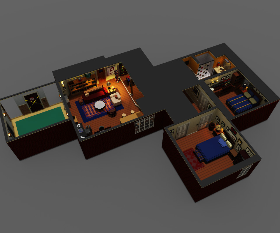 ArtStation - Voxel The Big Bang Theory House | Game Assets