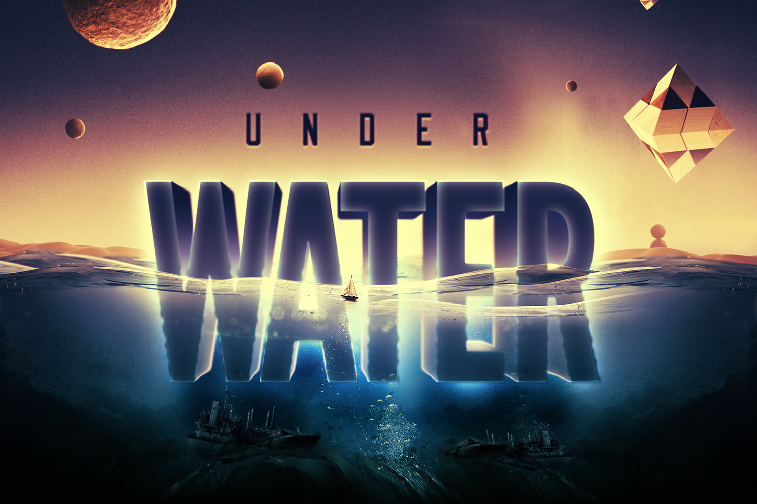 ArtStation - Photoshop Underwater Text Effect | Artworks