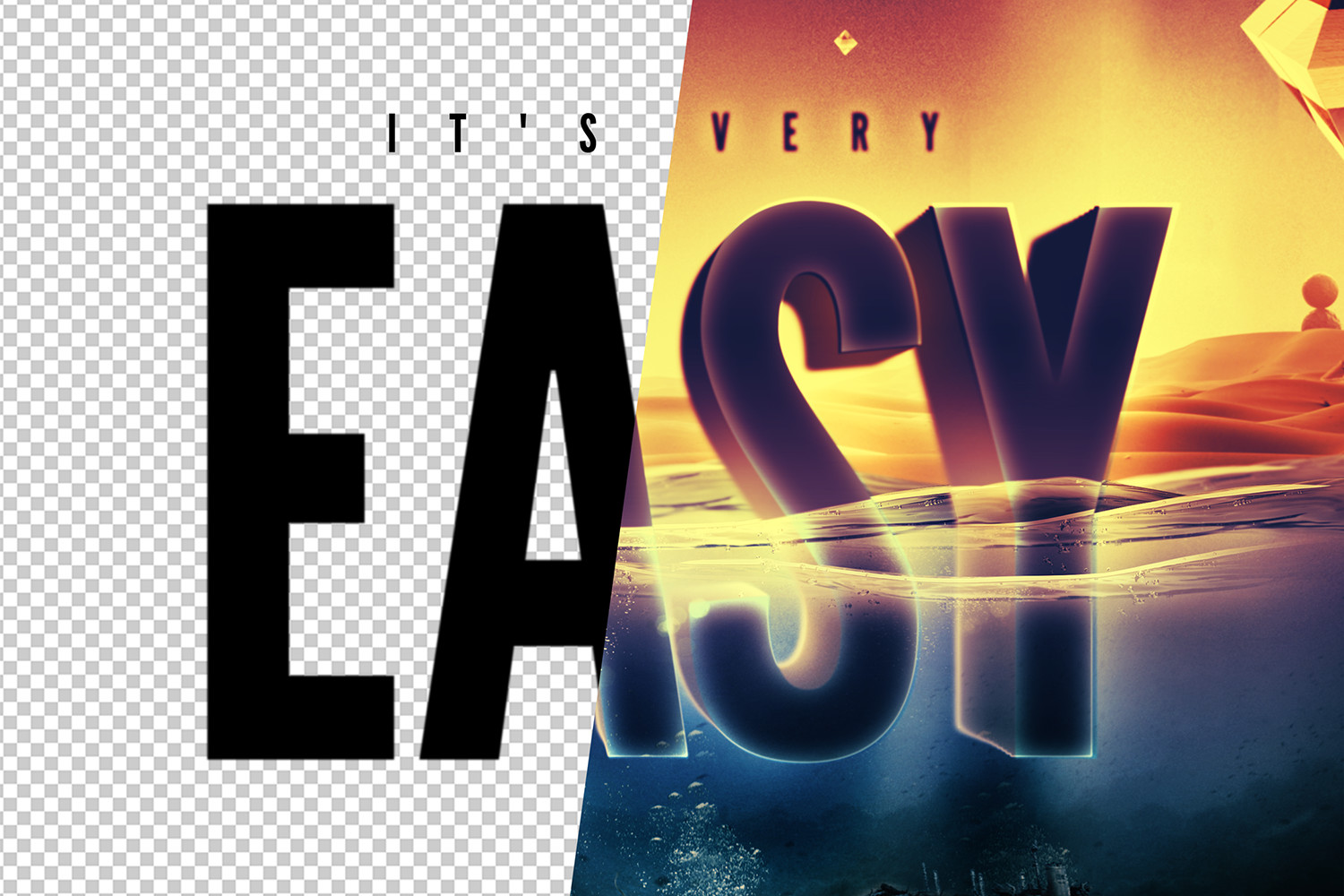 ArtStation - Photoshop Underwater Text Effect | Artworks