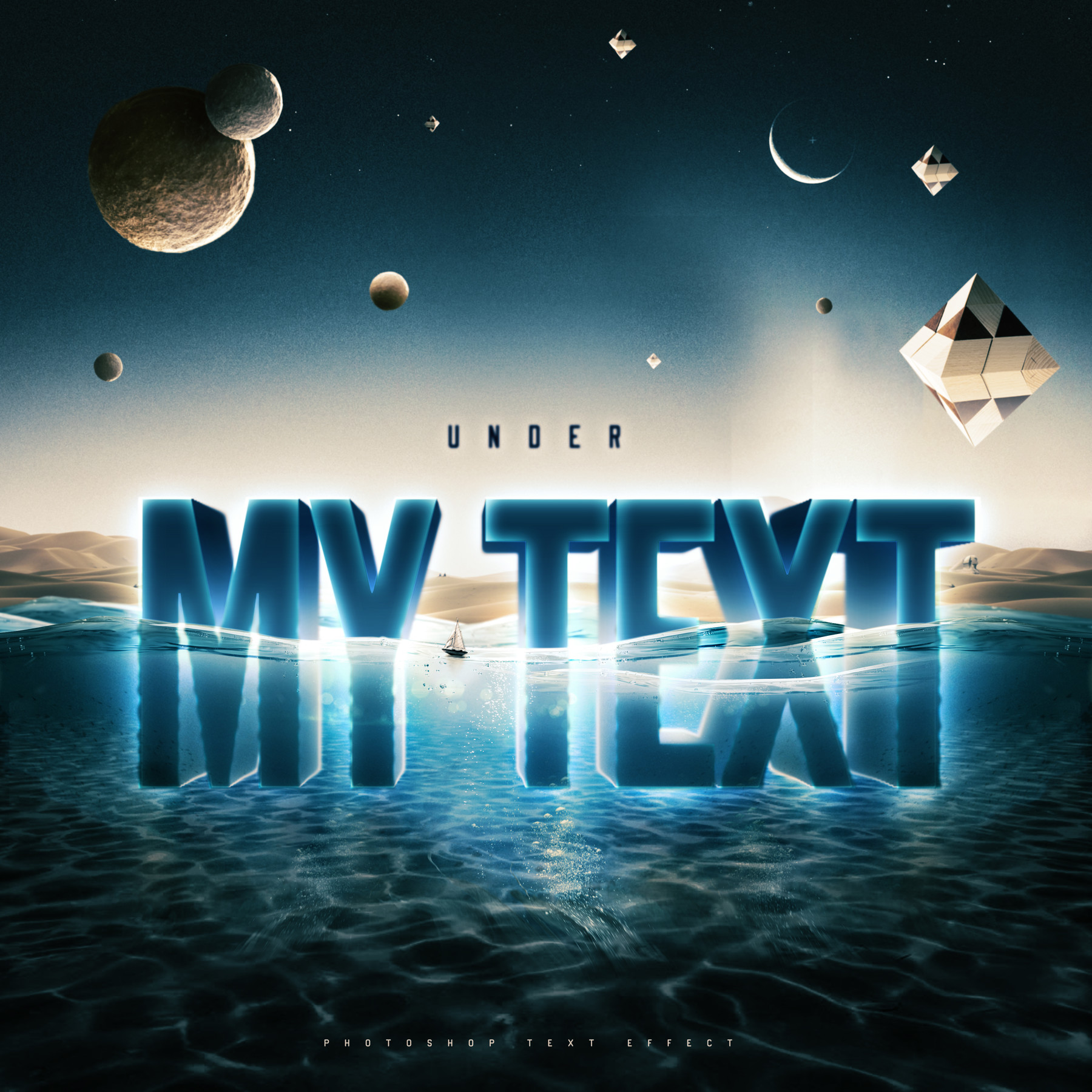 ArtStation - Photoshop Underwater Text Effect | Artworks