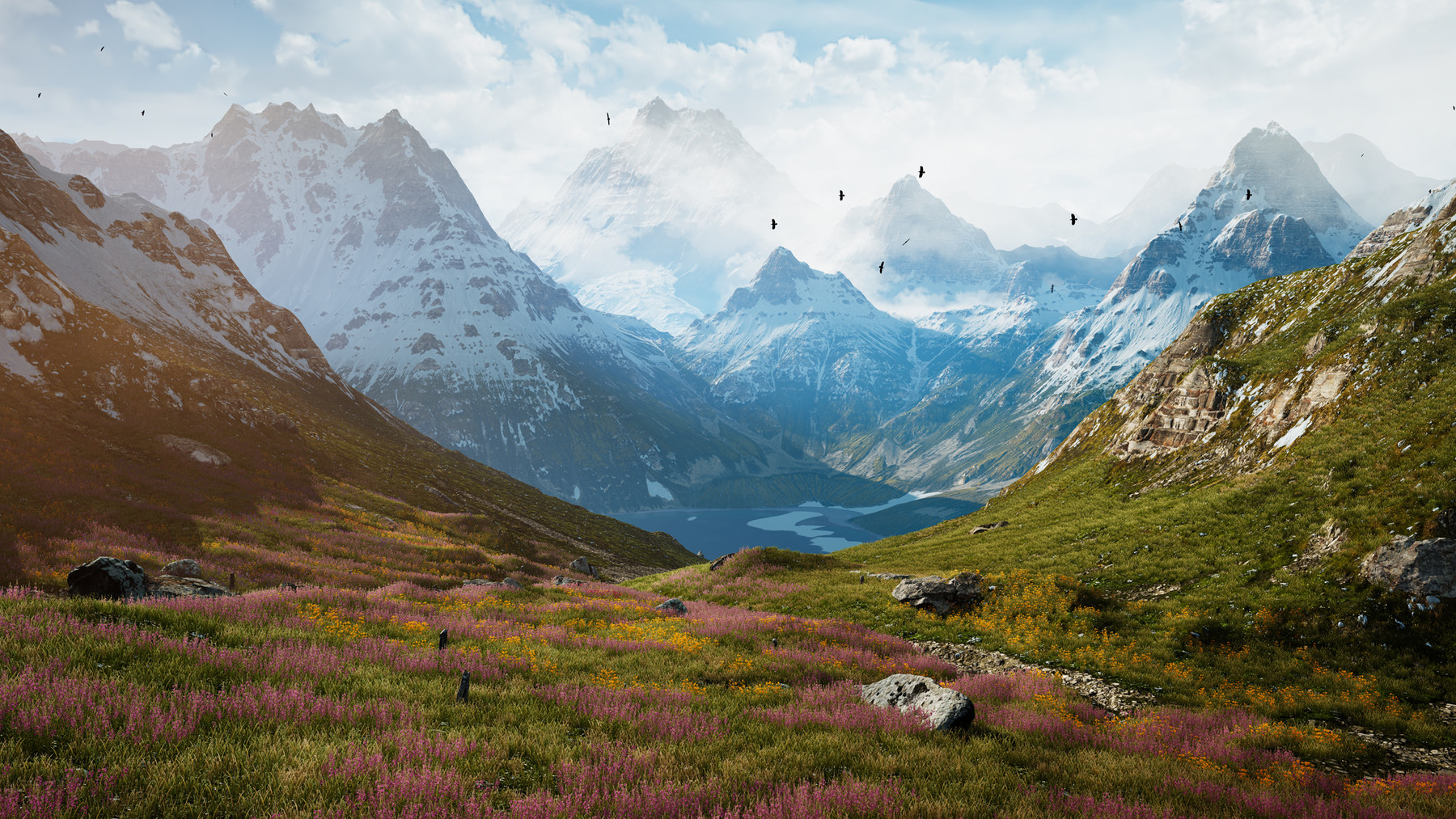 ArtStation - Alpine Lake Environment - Unity 2017+ Projects | Game Assets