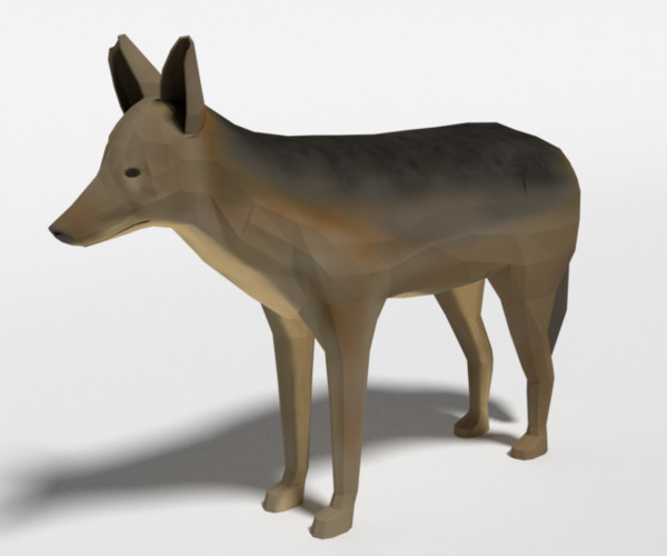 ArtStation - Low Poly Cartoon Jackal | Resources