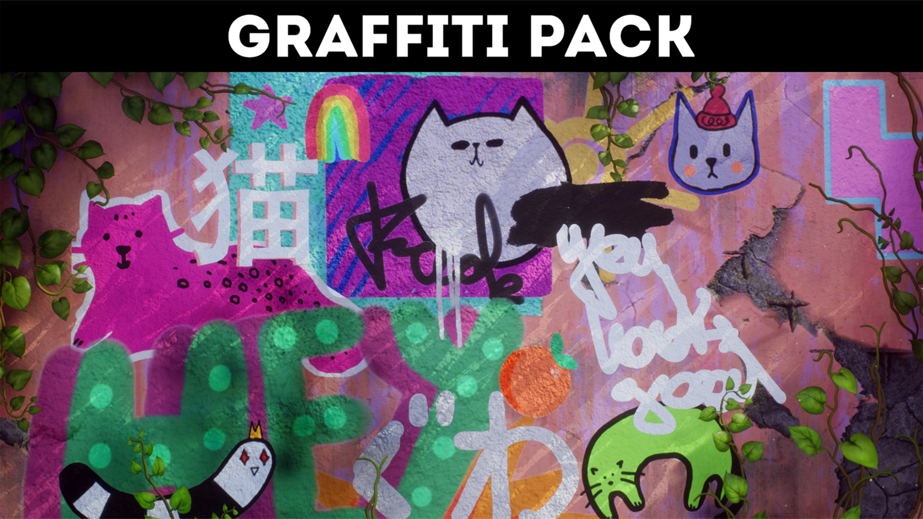 ArtStation - Cute Graffiti Pack | Game Assets