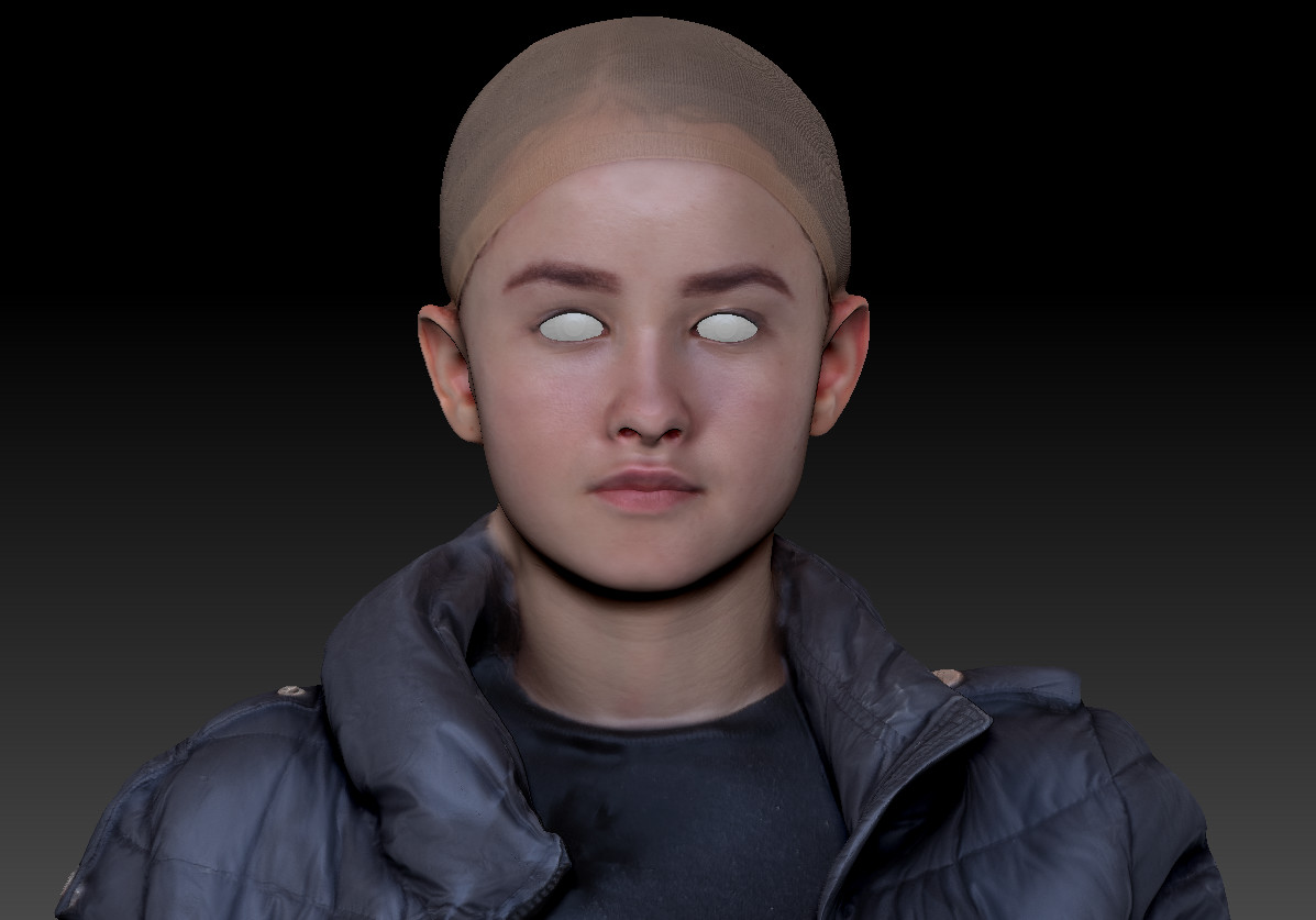 ArtStation - Woman in a black jacket ready for animation 123 | Game Assets