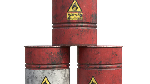 ArtStation - Flammable Liquid Barrels PackPBR_V-01 | Resources