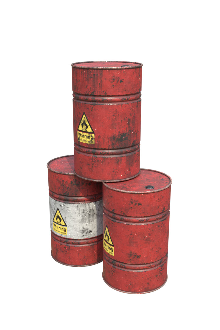 ArtStation - Flammable Liquid Barrels PackPBR_V-01 | Resources