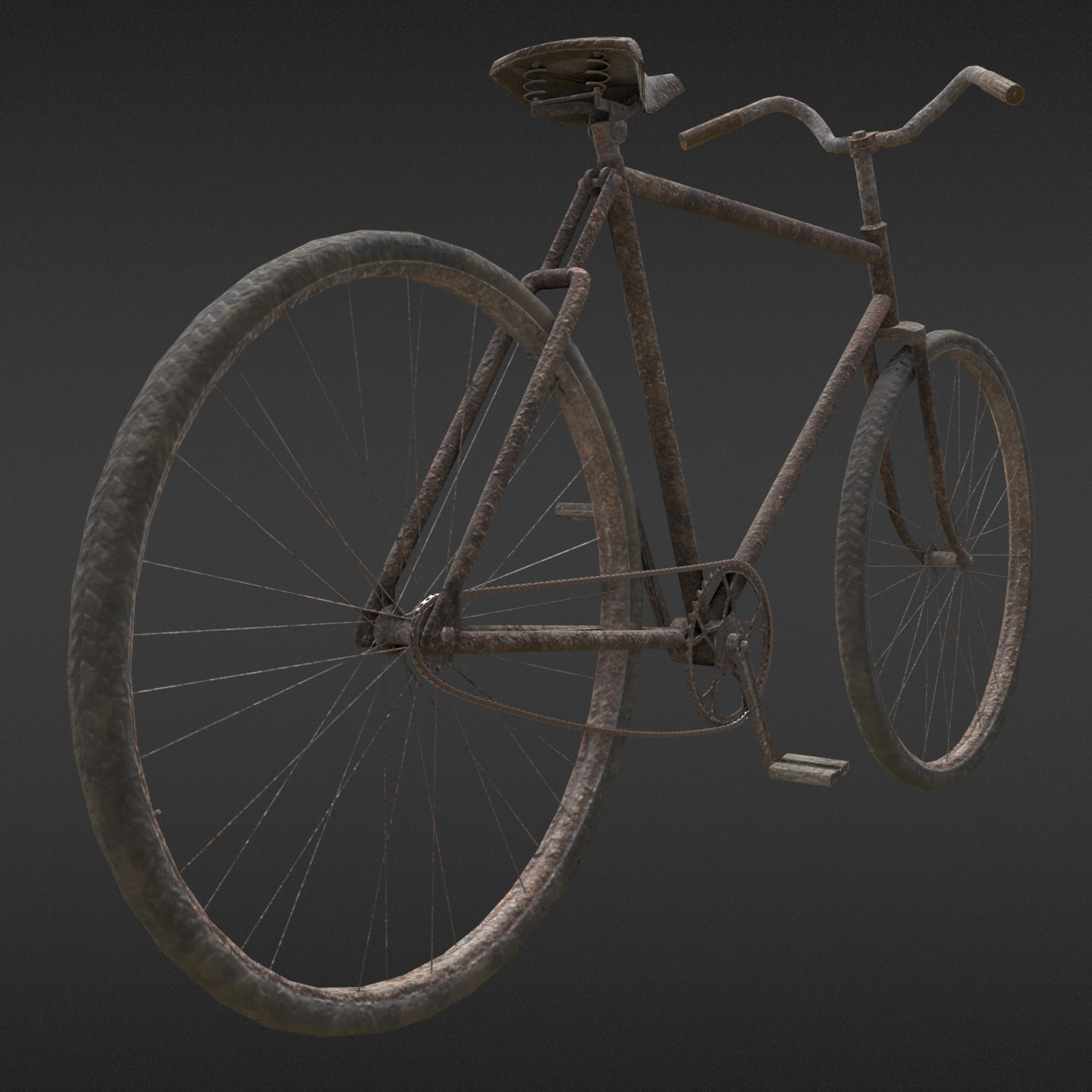 ArtStation - Game-ready Retro Bicycle Rusty | Game Assets