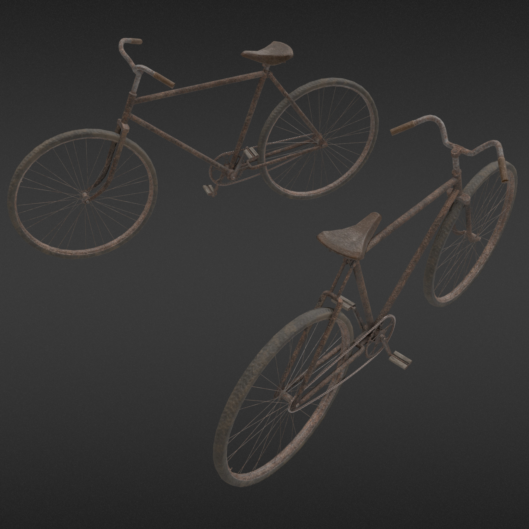 ArtStation - Game-ready Retro Bicycle Rusty | Game Assets