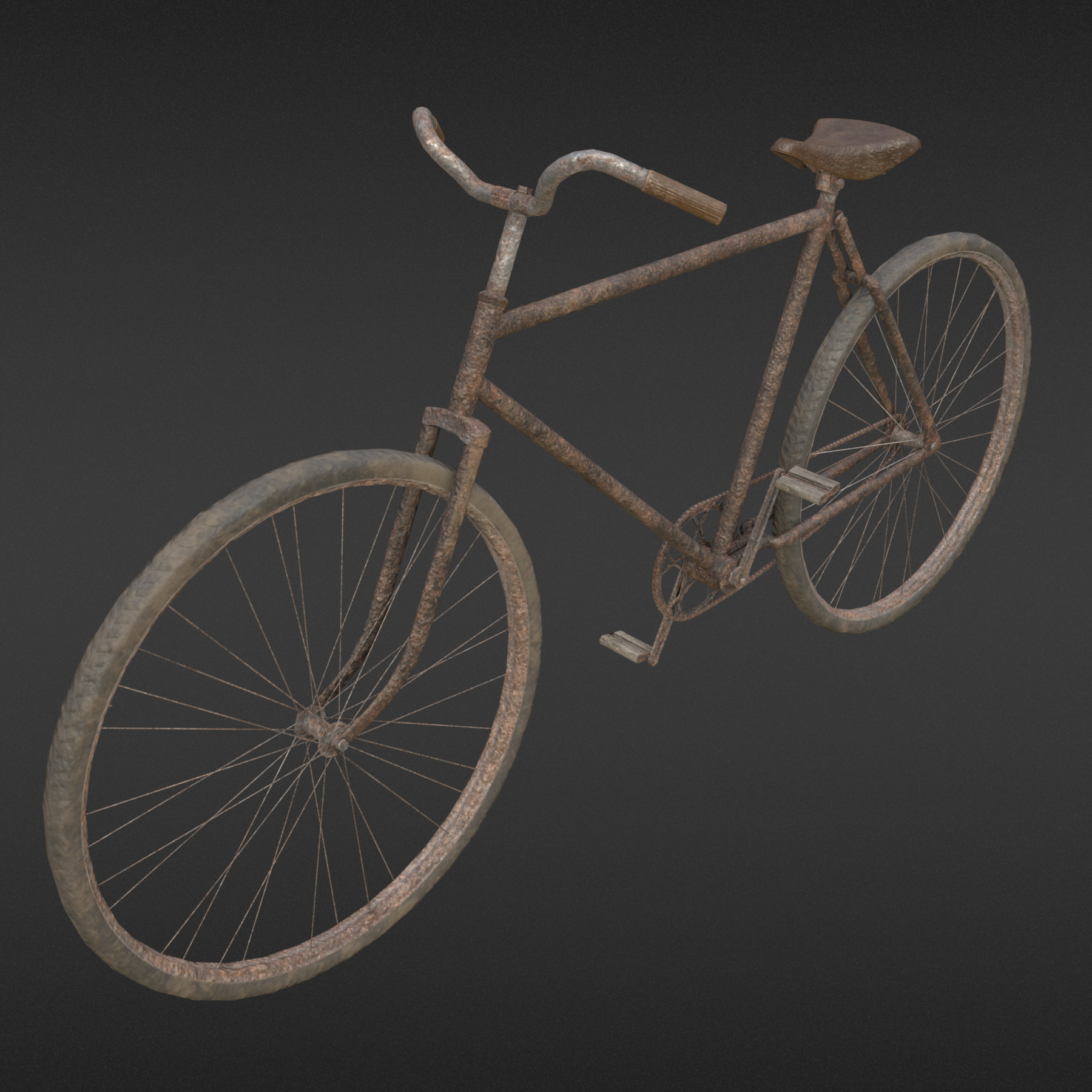 ArtStation - Game-ready Retro Bicycle Rusty - Customisable | Game Assets