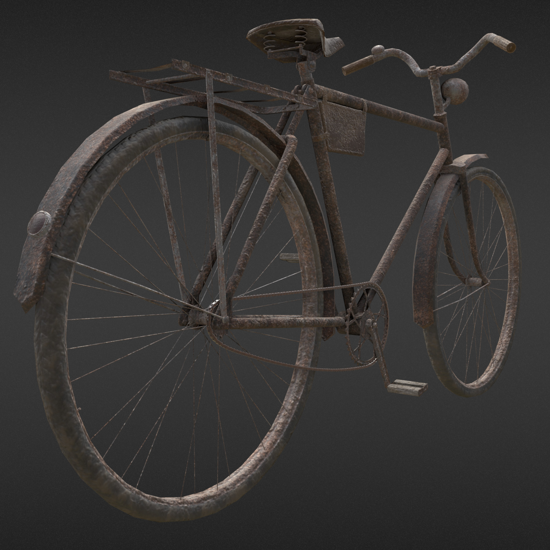 ArtStation - Game-ready Retro Bicycle Rusty - Customisable | Game Assets