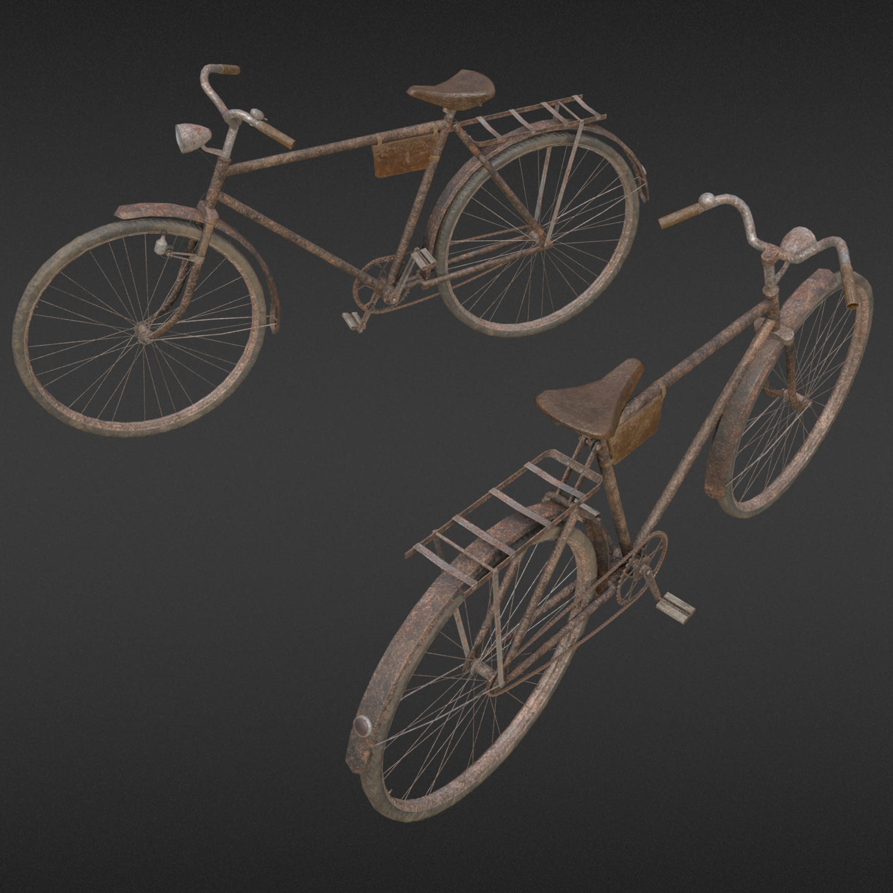ArtStation - Game-ready Retro Bicycle Rusty - Customisable | Game Assets