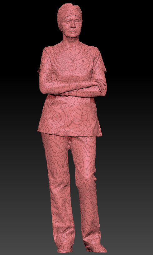 ArtStation - Adult surgical nurse in red uniform 125 | Game Assets