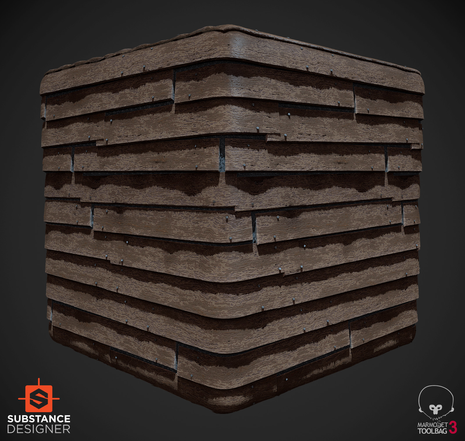 ArtStation - FREE - Stylized Wooden Wall PBR Texture | Resources
