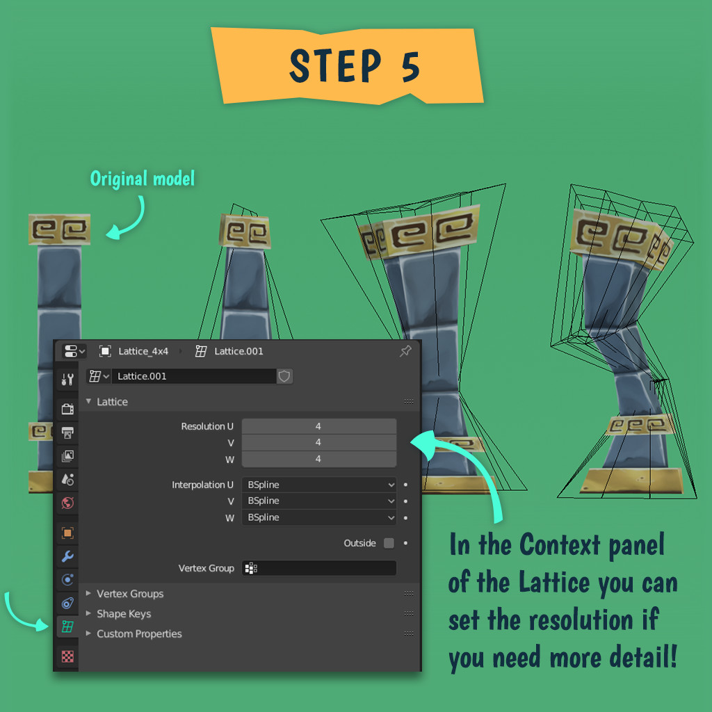 ArtStation - FREE Blender Tutorial - Lattice & Unwrap | Tutorials