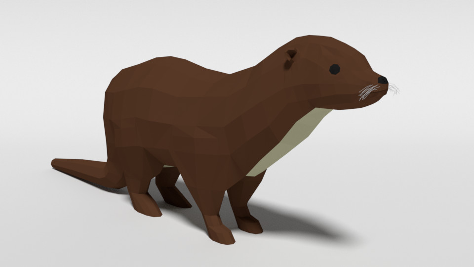 ArtStation - Low Poly Cartoon Otter | Resources