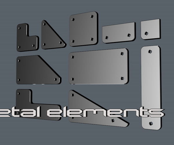 ArtStation - 10 metal elements | Resources