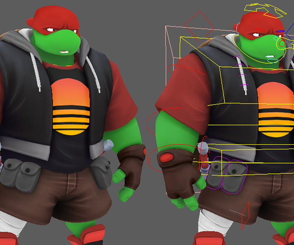 ArtStation - TMNT Raphael - Maya Rig | Resources