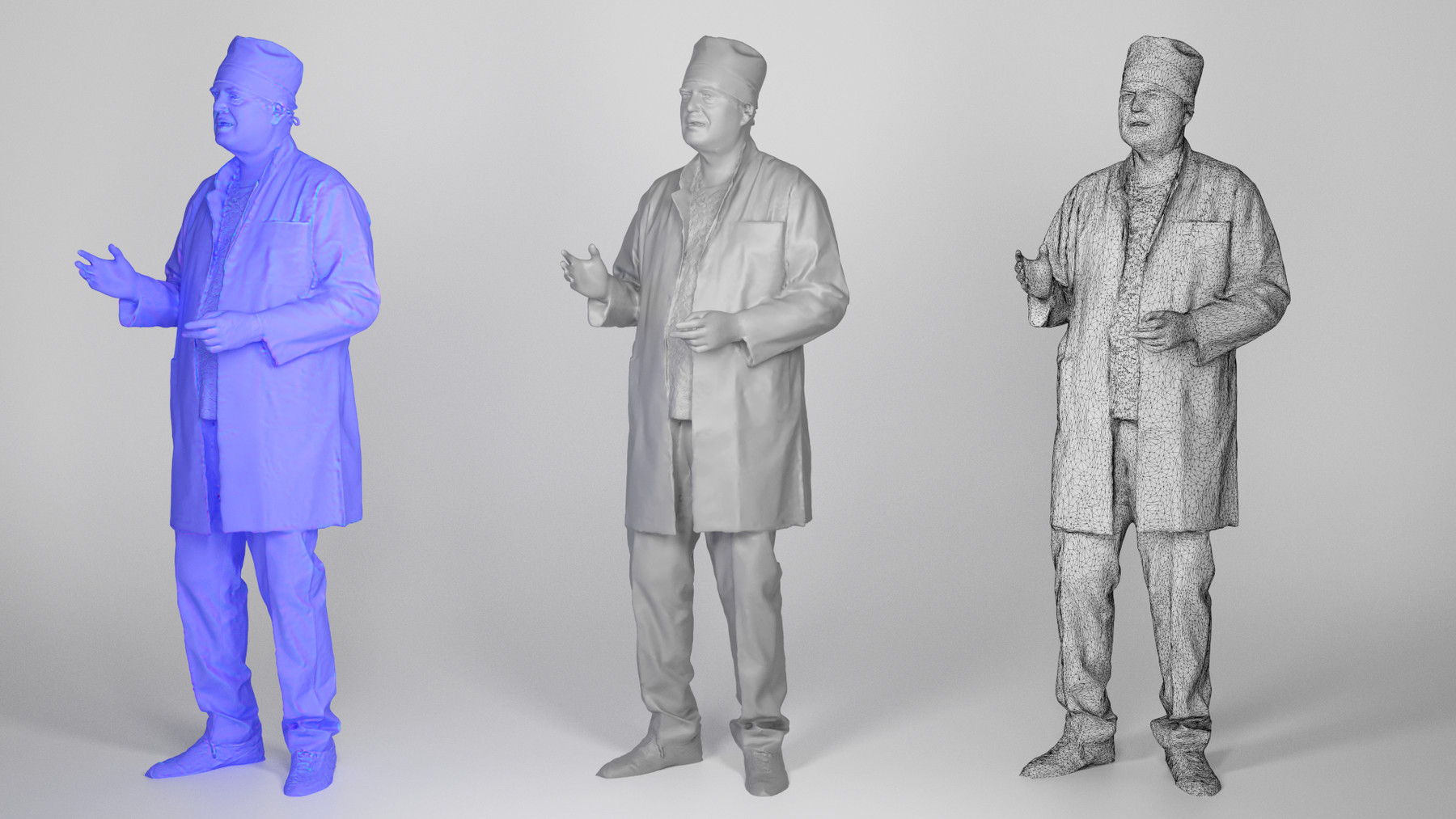 ArtStation - Male surgical doctor in casual pose 62 | Game Assets