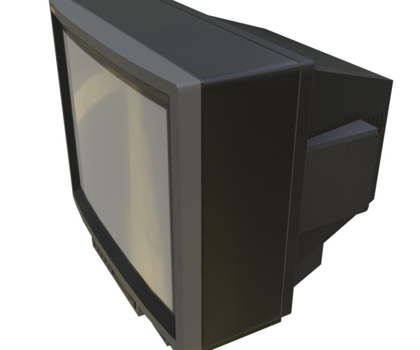 ArtStation - Retro CRT TV 29 Inches Gray | Game Assets