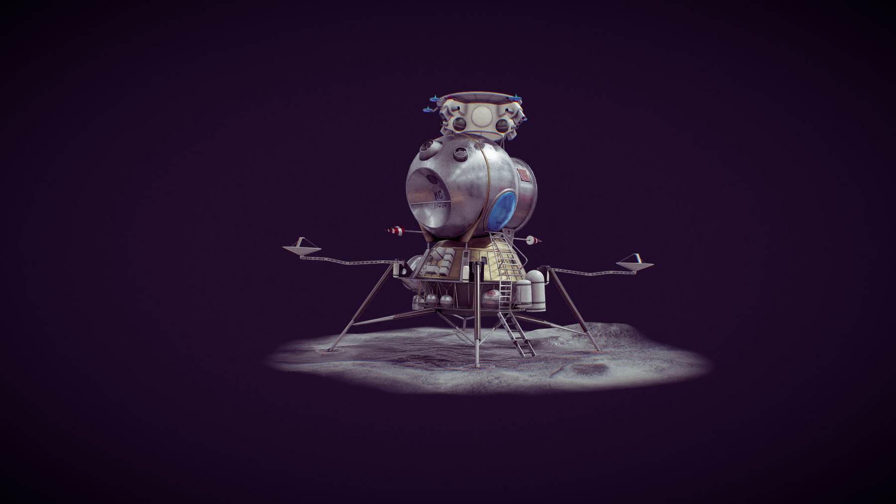 ArtStation - LK - Soviet Lunar Lander - 3D model | Resources