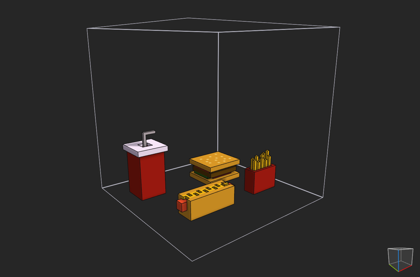ArtStation - Voxel Hamburger Menu | Game Assets