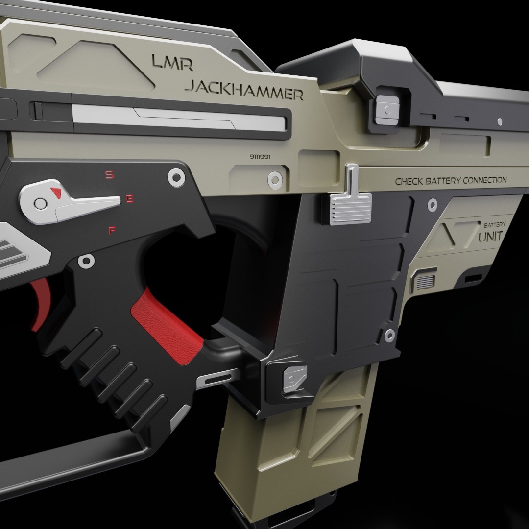 ArtStation - Jackhammer LMR Rifle Printable Model | Resources