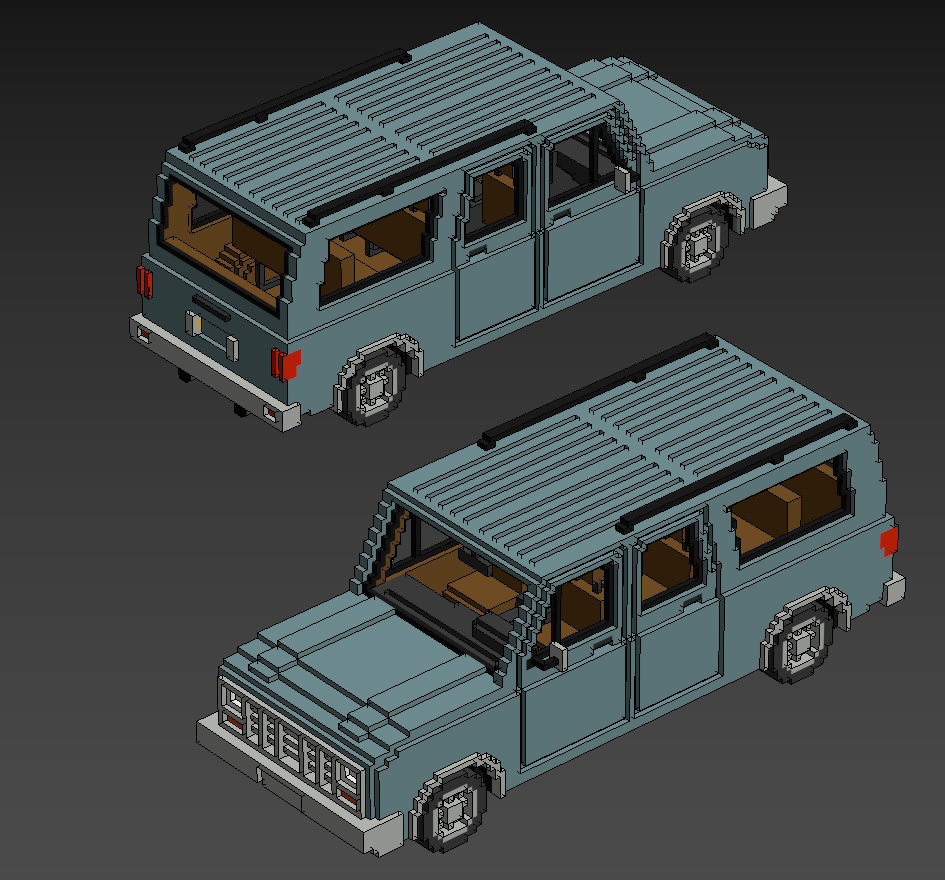ArtStation - Voxel SUV Car | Resources