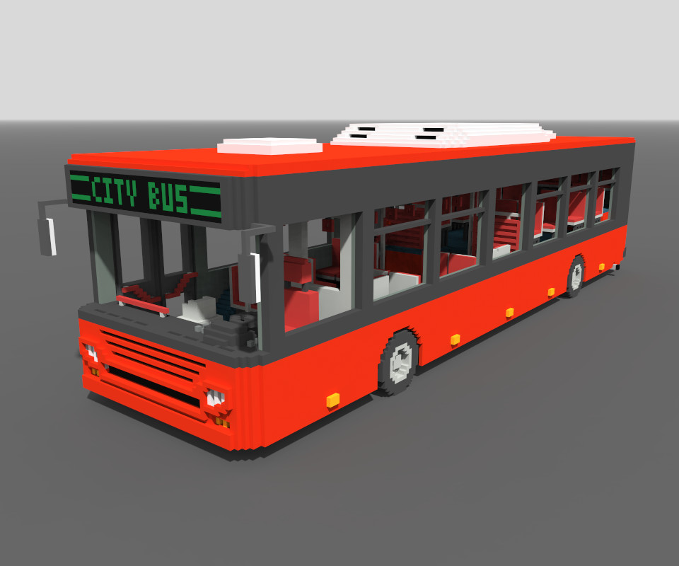 ArtStation - Voxel City Bus | Resources