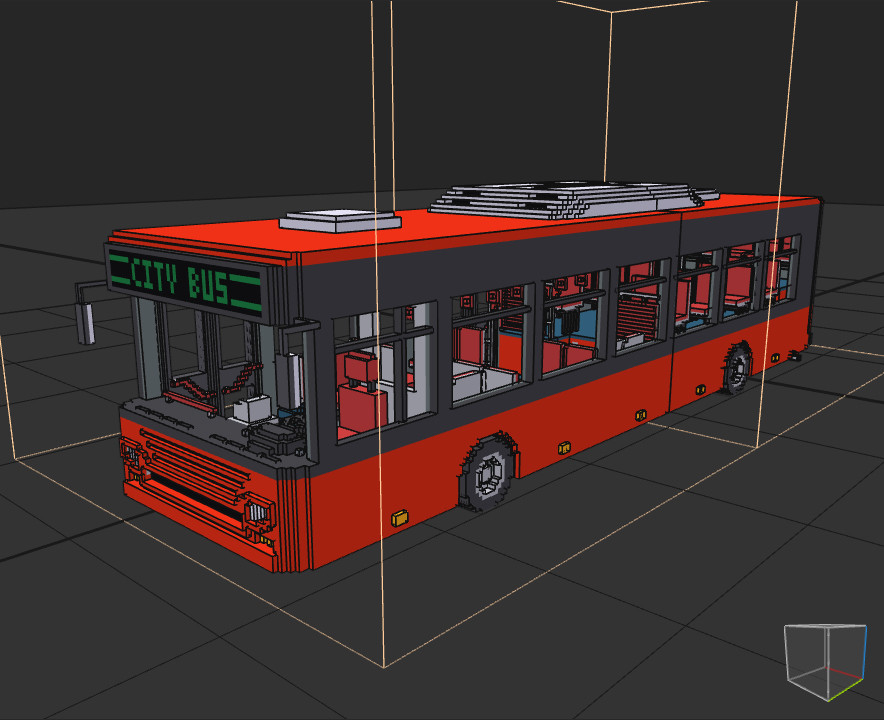 ArtStation - Voxel City Bus | Resources