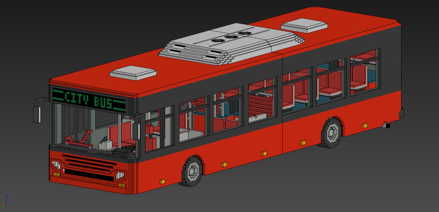 ArtStation - Voxel City Bus | Resources