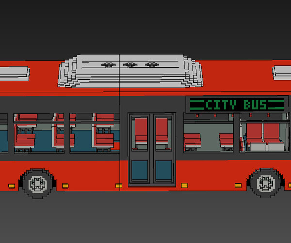 ArtStation - Voxel City Bus | Resources
