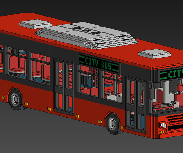 ArtStation - Voxel City Bus | Resources