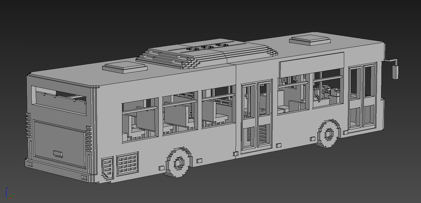 ArtStation - Voxel City Bus | Resources