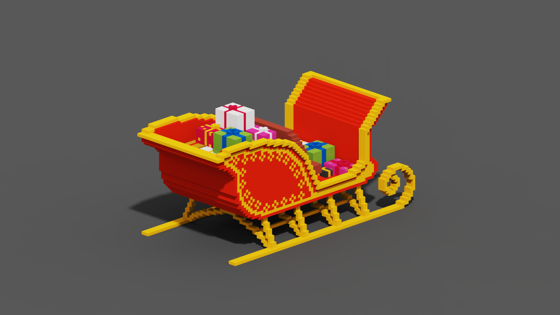 ArtStation - Voxel Santa Claus Cart | Resources