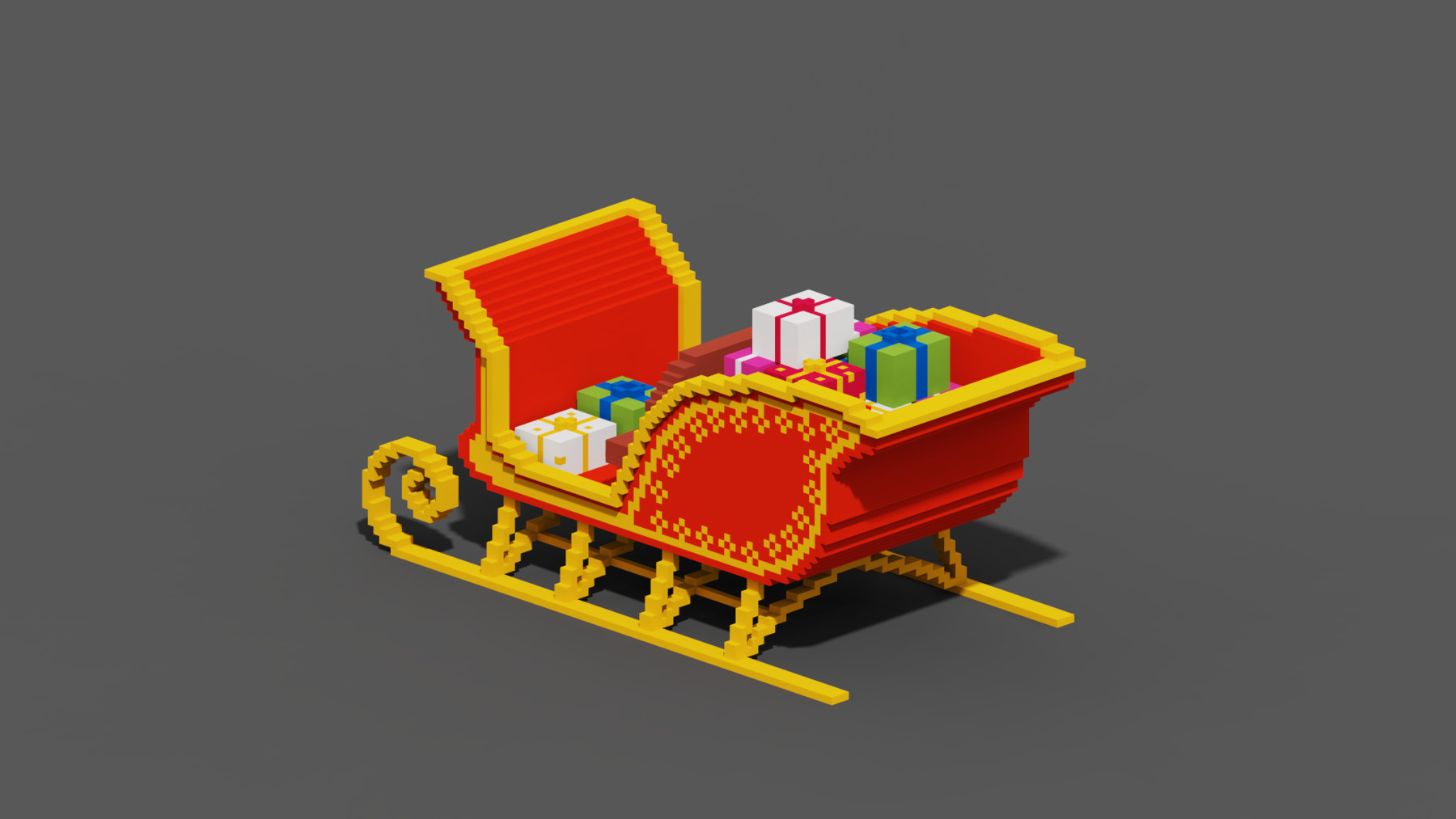 ArtStation - Voxel Santa Claus Cart | Resources