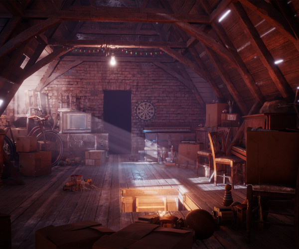 ArtStation - Realistic Attic Environment - Unreal 4 | Resources