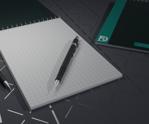 ArtStation - Mechanical pencil & notebook | Resources