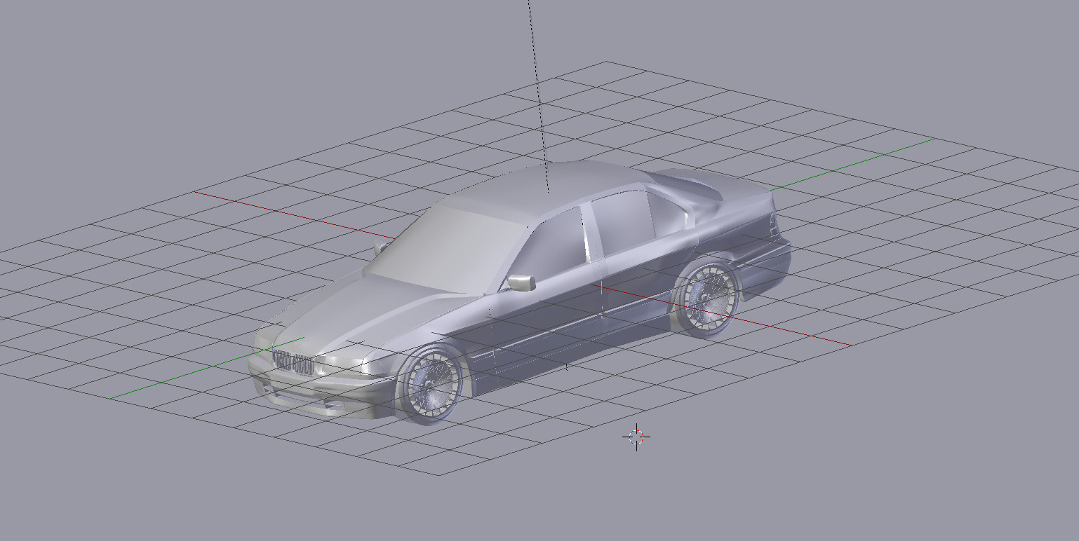 ArtStation - Blender BMW e36 red 4 door | Resources