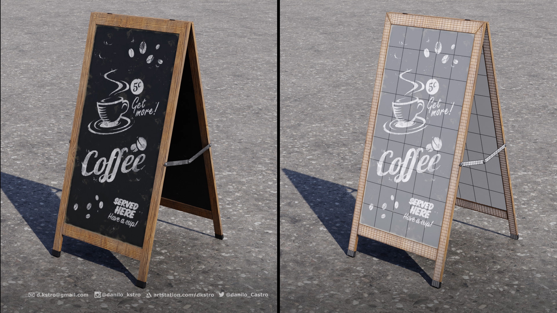 ArtStation - Retail Display Easel | 3D Model | Game Assets