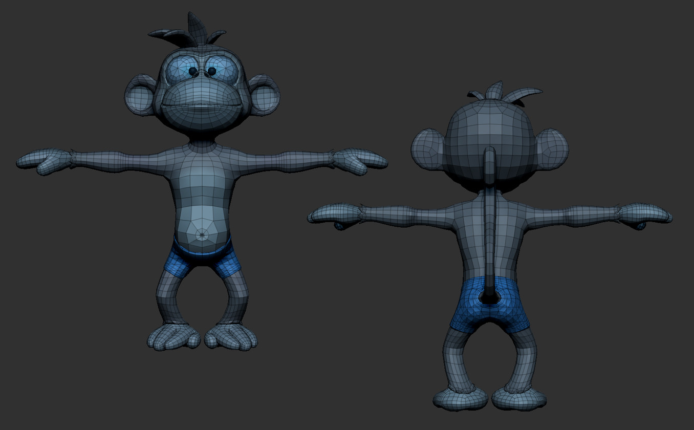 ArtStation - Stylized Monkey Basemesh | Resources