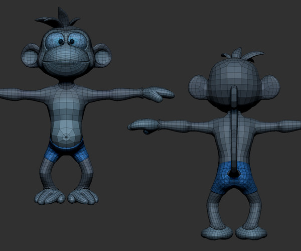 ArtStation - Stylized Monkey Basemesh | Resources