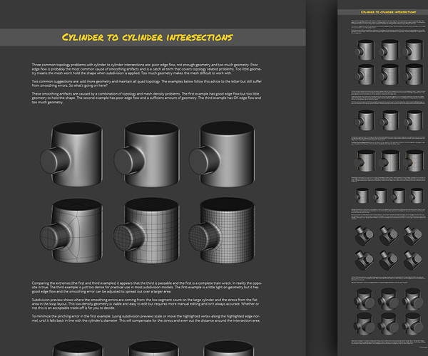 ArtStation - Sub-D Mini Tutorial: Cylinder Intersections | Tutorials