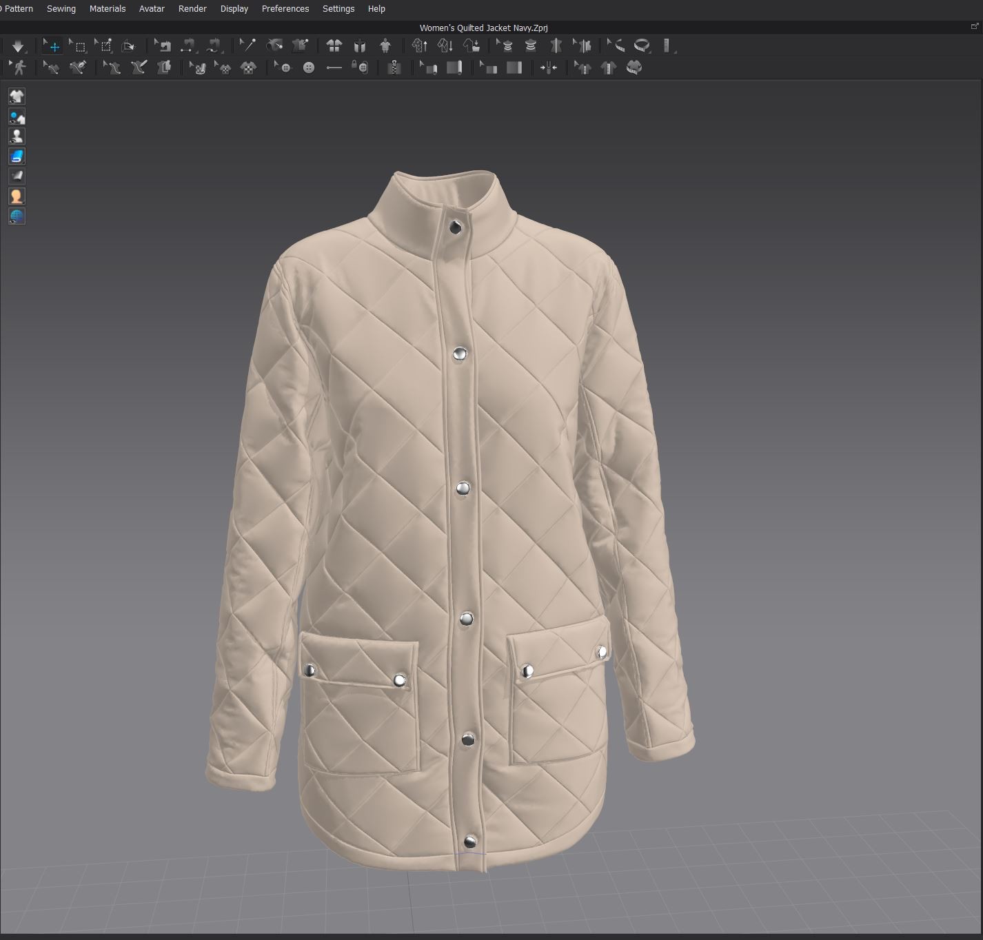 ArtStation - Women's Quilted Jacket, Marvelous designer, Clo3d | Resources