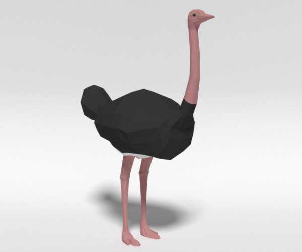ArtStation - Low Poly Cartoon Ostrich | Resources