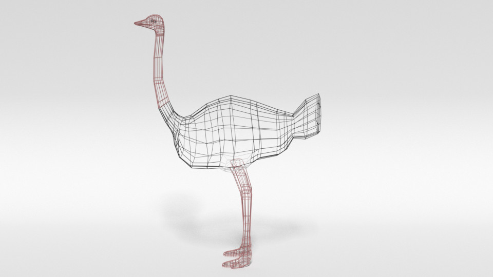 ArtStation - Low Poly Cartoon Ostrich | Resources
