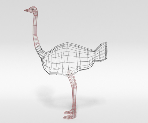 ArtStation - Low Poly Cartoon Ostrich | Resources