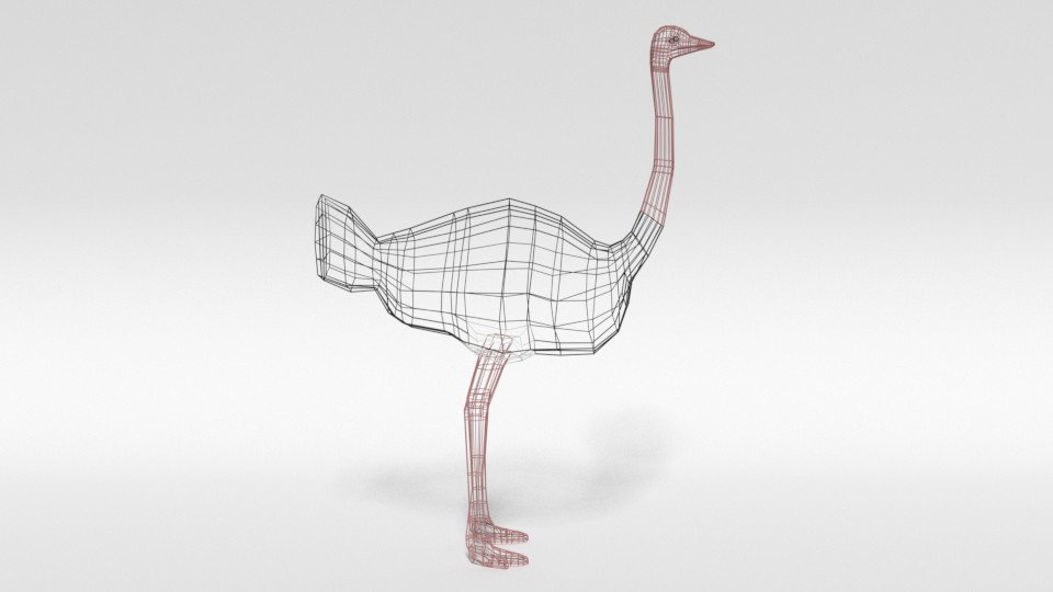 ArtStation - Low Poly Cartoon Ostrich | Resources