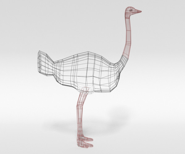 ArtStation - Low Poly Cartoon Ostrich | Resources