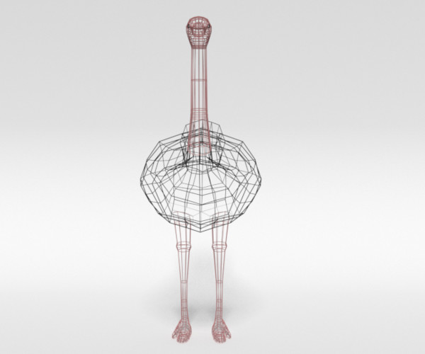 ArtStation - Low Poly Cartoon Ostrich | Resources